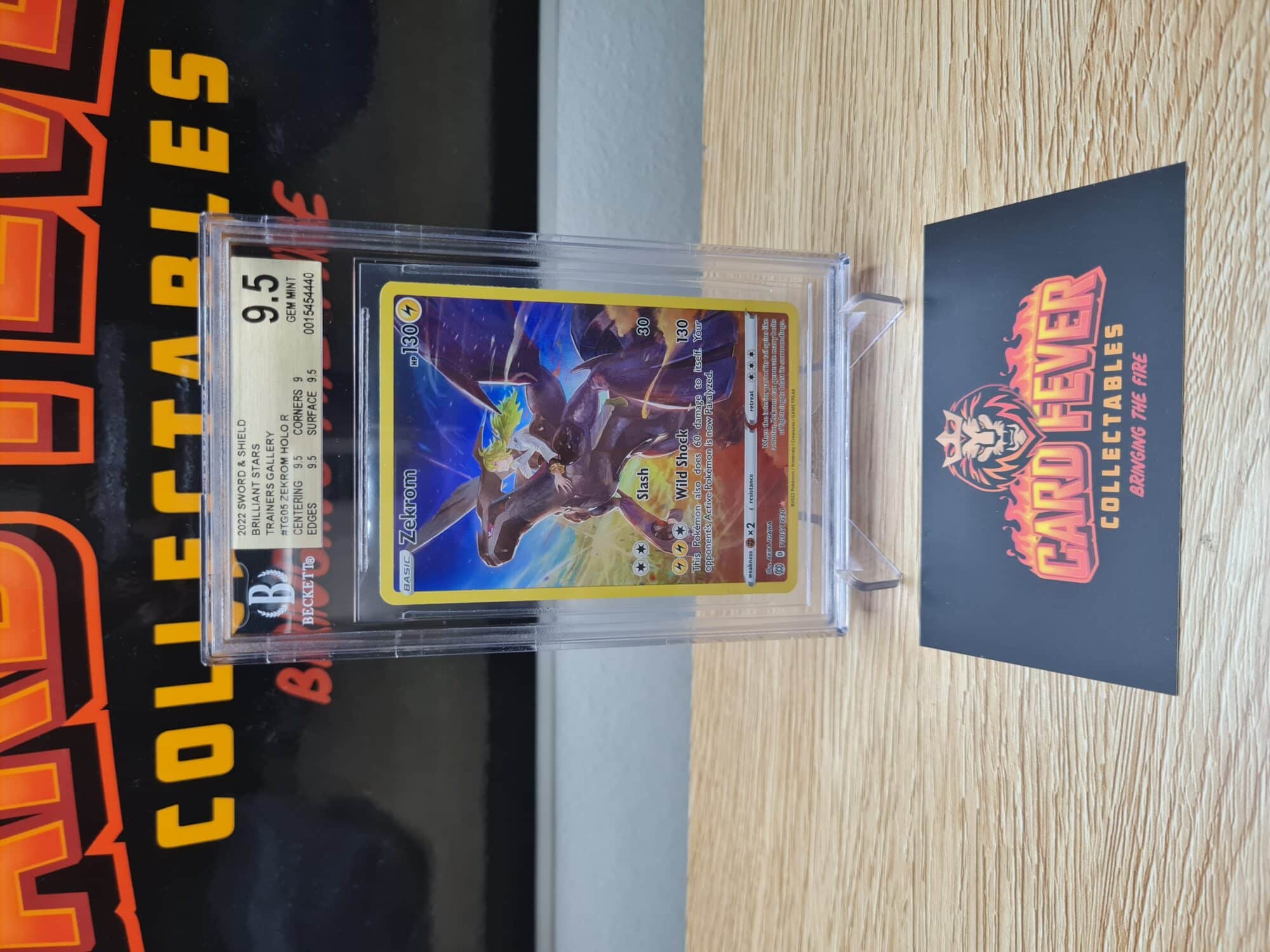 2022 Pokemon Brilliant Stars TG Zekrom Holo Rare TG05/TG30 BGS GEM MT 9.5 - Card Fever